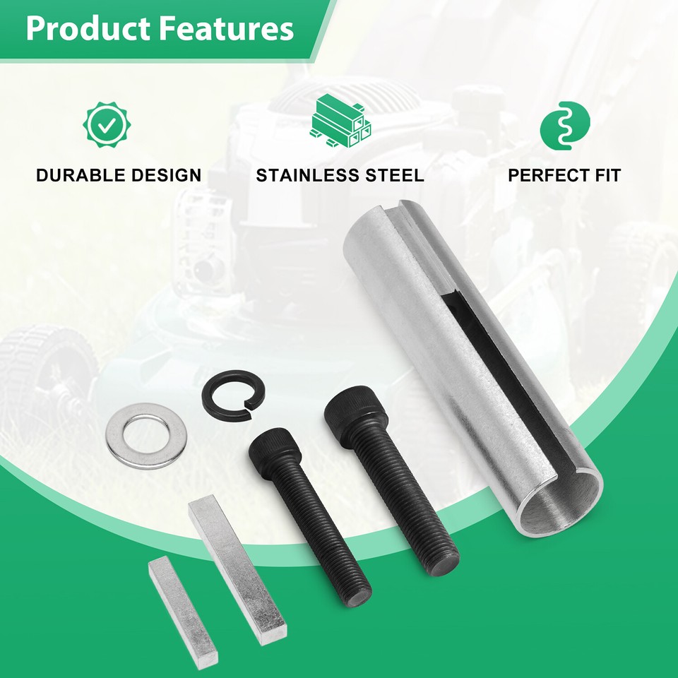 Extended 1 to 1 1/ 8 inch 1/4" Key Gas Engine Pulley Crank Shaft Sleeve ...