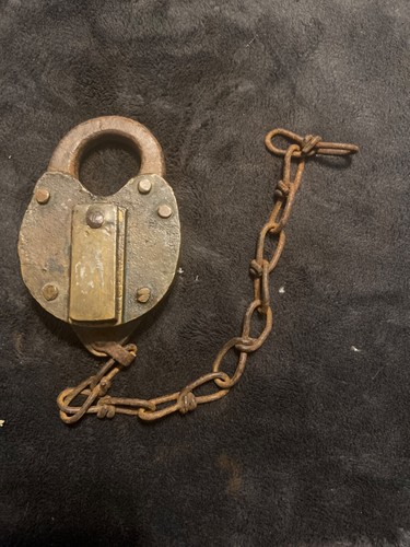 old railroad lock antique with chain | eBay