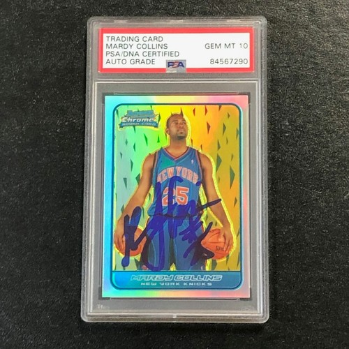 2006-07 Bowman Chrome Refractor #128 Mardy Collins Signed Card AUTO 10 ...