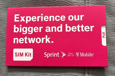 Sprint / T-Mobile SIM Kit - Experience Our Bigger And Better Network ...