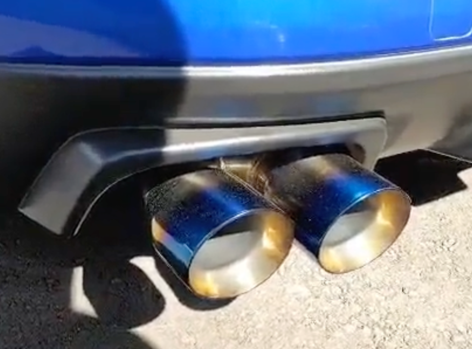 Double Wall Axleback Quad Tip Exhaust 4" CHROME Tips for 2015-21 Subaru ...