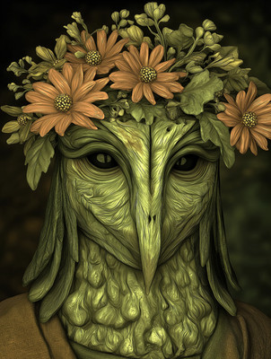 Mythical Flower Beasts Fantasy Botanical Art Poster 18x24in | eBay