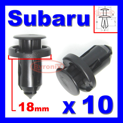 CLIPS FOR SUBARU IMPREZA LEGACY FORESTER BUMPER CLIPS TRIM PLASTIC PUSH ...