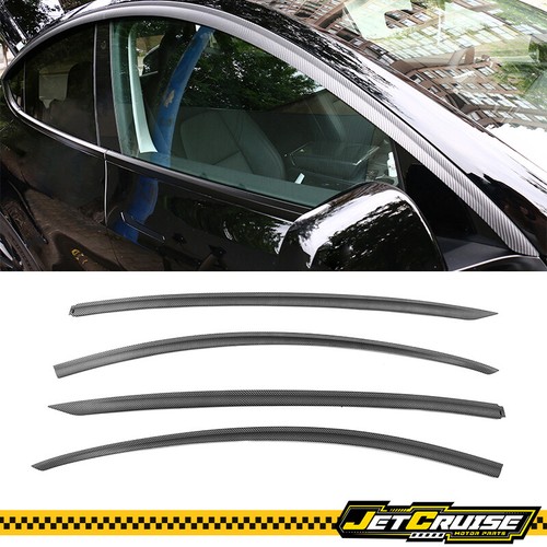 Fits 20-24 Tesla Model Y Matte Carbon Fiber Print Window Visor Rain ...