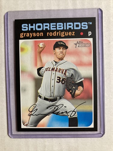 2020 Topps Heritage Minor League #117- GRAYSON RODRIGUEZ Rookie RC Card ...