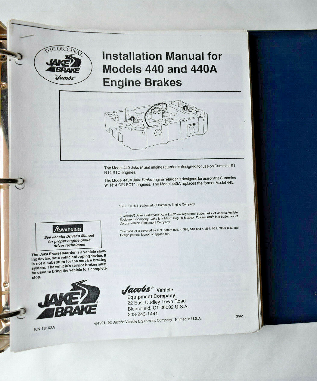 Jacobs Engine Brake Information Installation / Parts Manuals ...
