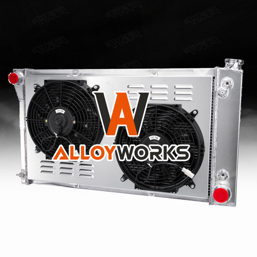 3 ROW RADIATOR ALUMINUM SHROUD FAN For 1967-1972 CHEVY C10 TRUCKS C/K ...