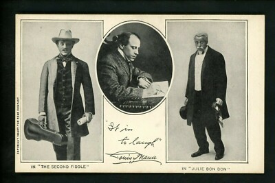 Acting Actor Postcard Rose Co.1906 Louis Mann Second Fiddle Julie Bon ...