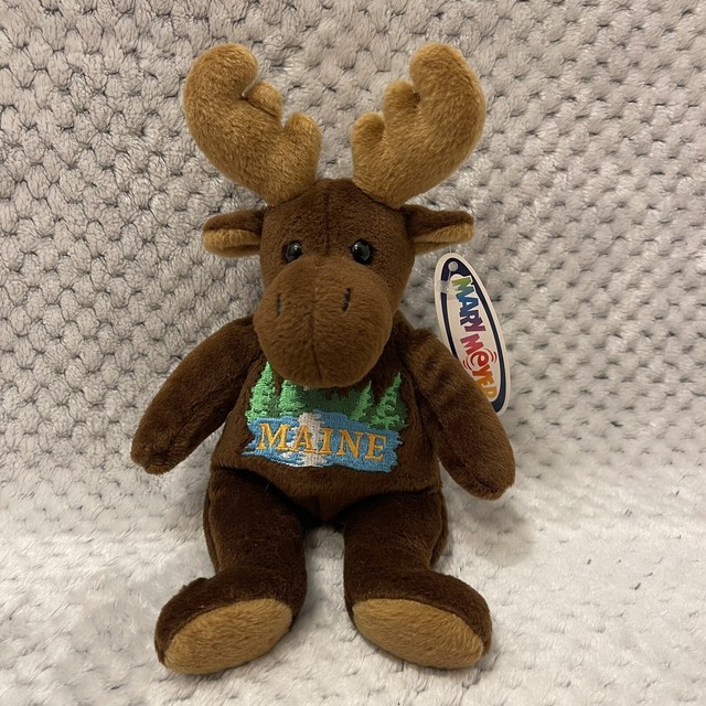 Mary Meyer Maine Moonlight Moose Plush Beanie Doll Stuffed Animal Toy ...
