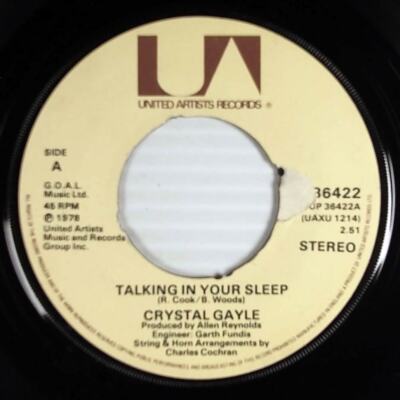 Crystal Gayle - Talking In Your Sleep / Paintin' This Old Town Blue [7 ...