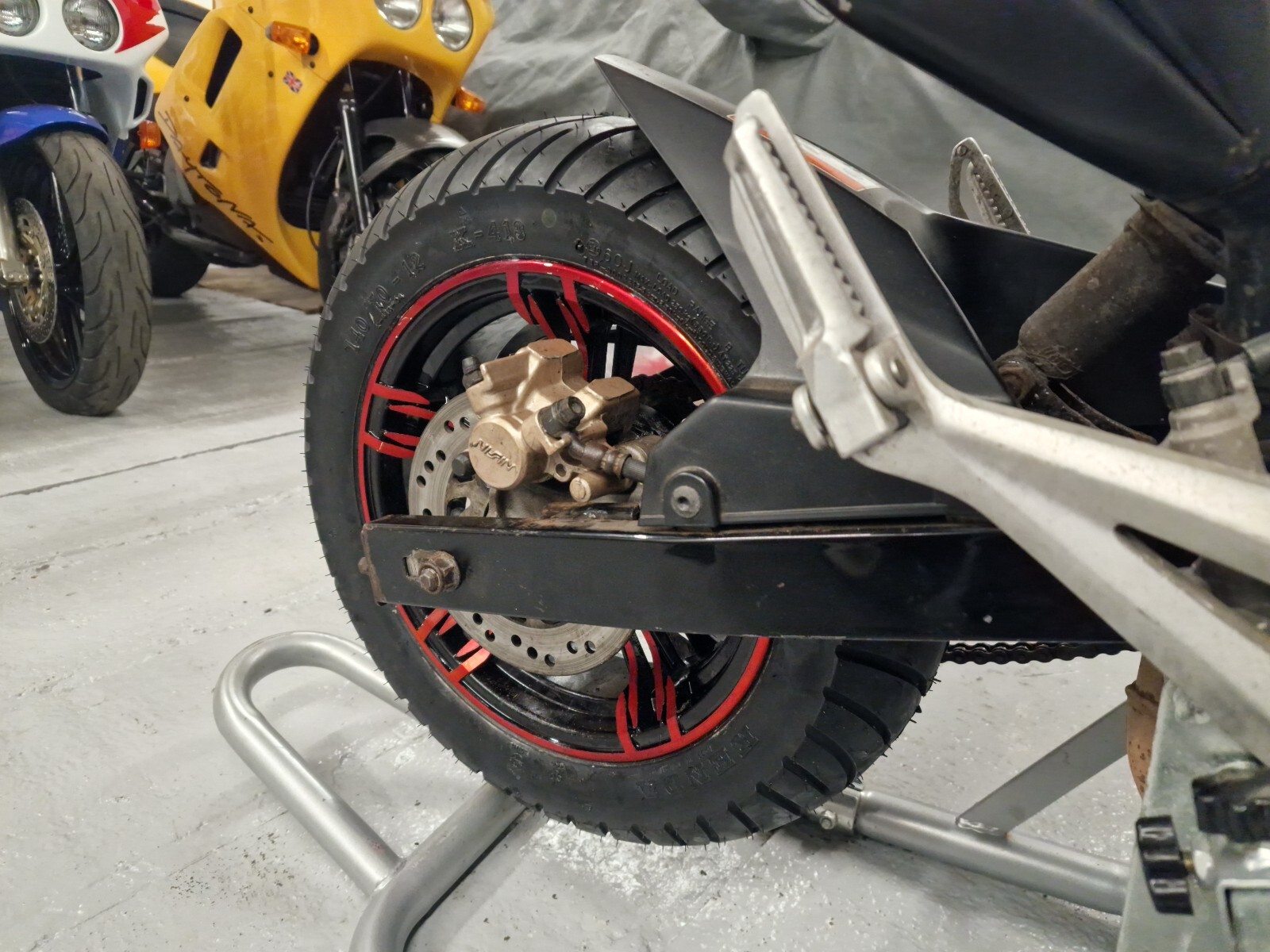 HONDA MSX125 GROM CUSTOM PAIR OF 12" WHEELS INC. BRAND NEW TYRES FAT ...