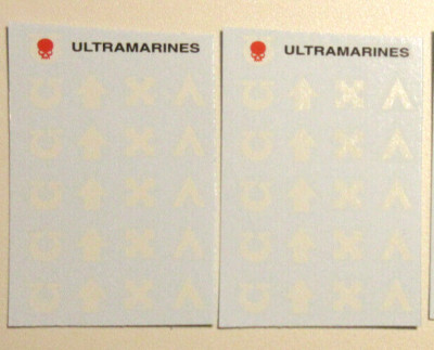 Decals Warhammer 40K Space Marines Ultramarines Transfers | eBay