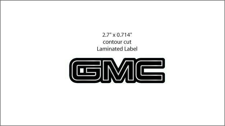 4 GMC SIERRA YUKON 2500 CENTER CAP LOGOS RED DECALS VINYL STICKERS 20 ...