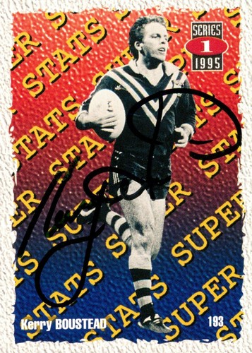 Signed 1995 SYDNEY ROOSTERS NRL Card KERRY BOUSTEAD | eBay Australia