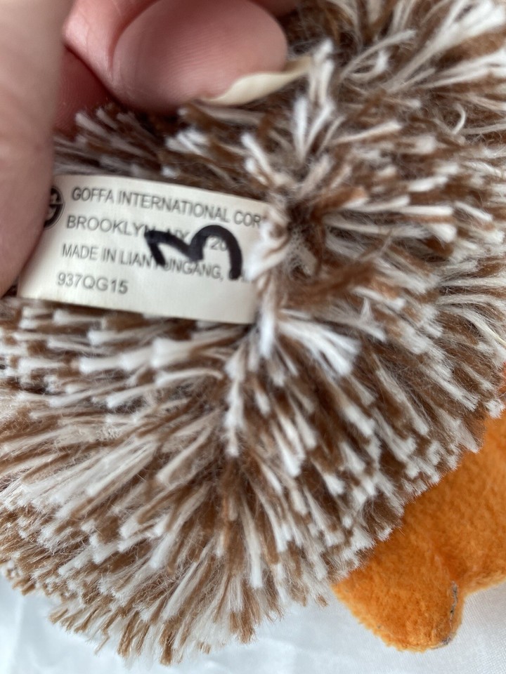 Vtg. Goffa International Brown & White Hoot the Owl Plush, big orange ...