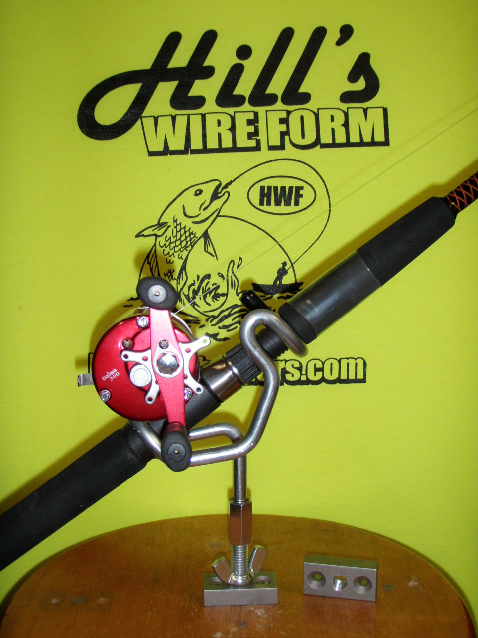 Fishing rod holder 45 degree uncoated, 5" stem w/1/2" threads and 2 ...