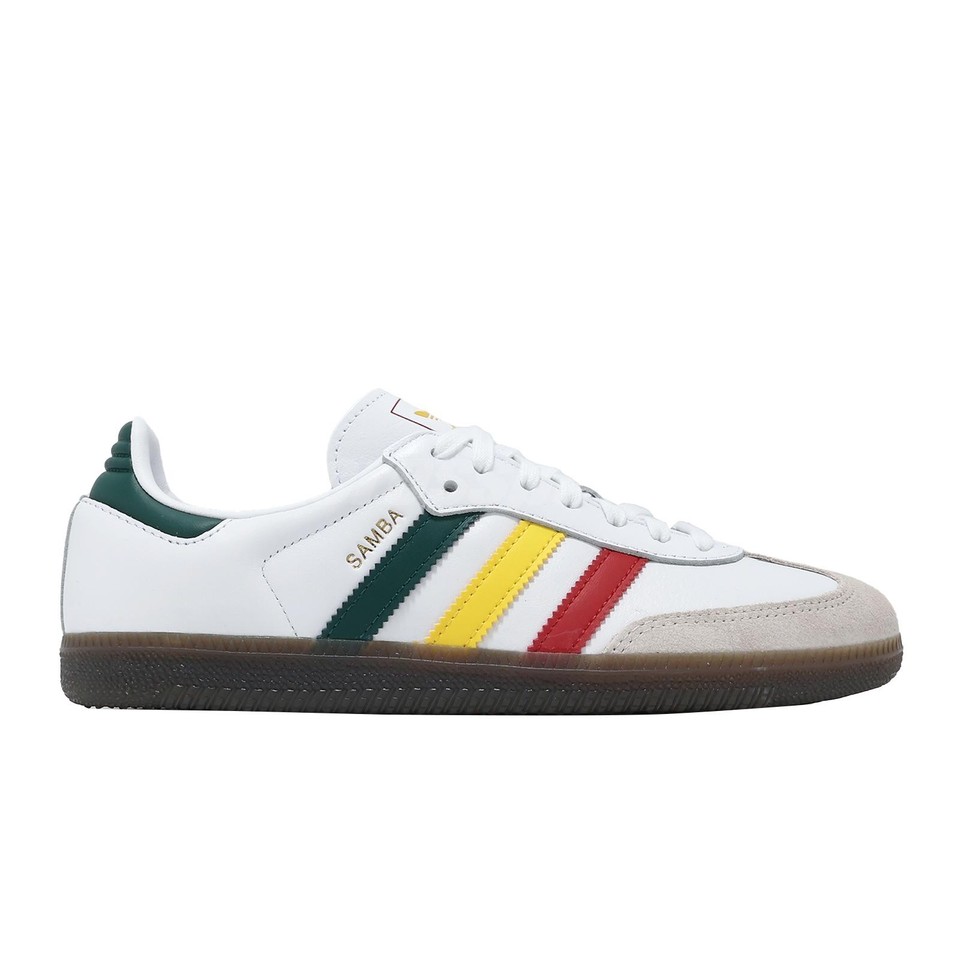 adidas Originals Samba OG Rasta White Men Unisex LifeStyle Casual Shoes ...