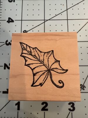 Outlines Rubber Stamps LEAF B135 Fall, Plants, Trees | eBay