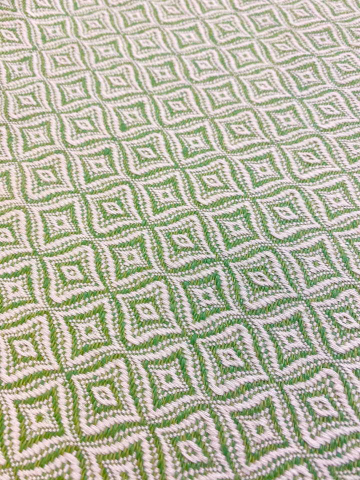 Brunschwig & Fils Emburn Woven Apple Green Cream Geometric Upholstery ...