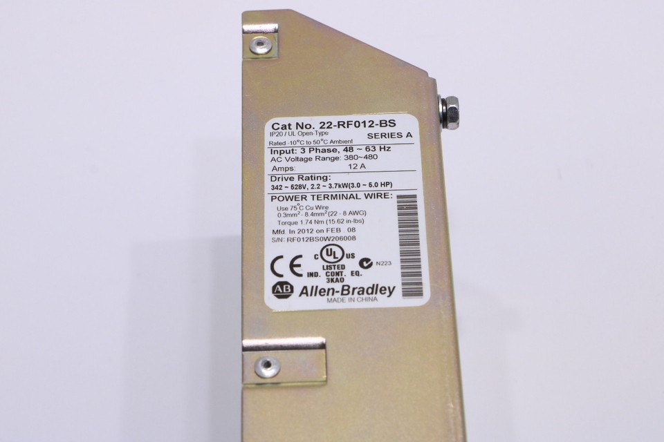* ALLEN BRADLEY 22-RF012-BS POWERFLEX LINE FILTER 3-PHASE 380-480VAC ...