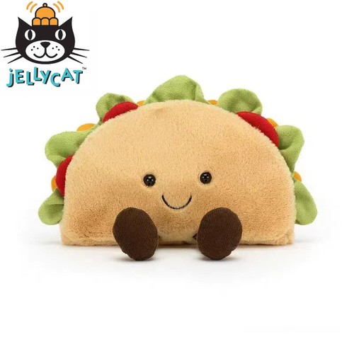 Jelly Cat Amuseable Taco Plush Toy – 15cm (5.9”) Soft & Squishy Stuffed ...