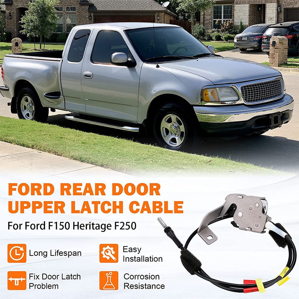 Upper Door Latch w/ Cable for Ford F-150 1997-2003 F-250 1997-1999 Rear ...