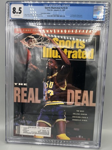 CGC 8.5 Sports Illustrated Shaquille O'Neal LSU RC Cover January 21 ...