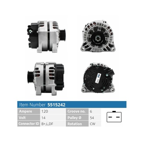 Alternateur EB1736Q SG12S077 57056N 440214 0986049091 8EL738096001 ...