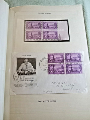 Franklin D. Roosevelt Unique Stamp Collection, 250+ Stamps plus FDOI ...