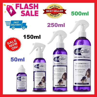 Leucillin Natural Antiseptic, Antibacterial Spray-Skin Care for Dogs ...