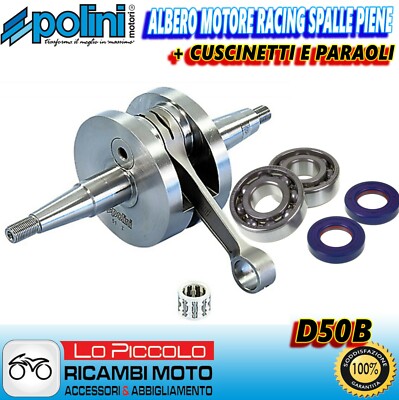 ALBERO MOTORE POLINI + CUSCINETTI GILERA RCR 50, SMT dal 2006-> (DERBI ...