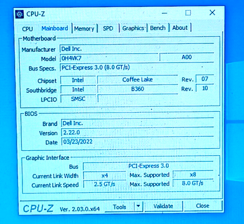 0H4VK7 Dell Inspiron 3670 LGA 1151 DDR4 Intel Chipset-B360 Motherboard ...