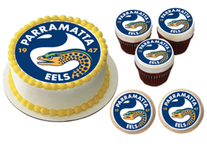 PARRAMATTA EELS Edible Cake Cupcake Cookie Toppers Icing Image Rugby ...