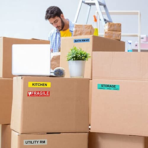 1440 Count Home Moving Labels24 Rolls Different Color Coding Moving ...