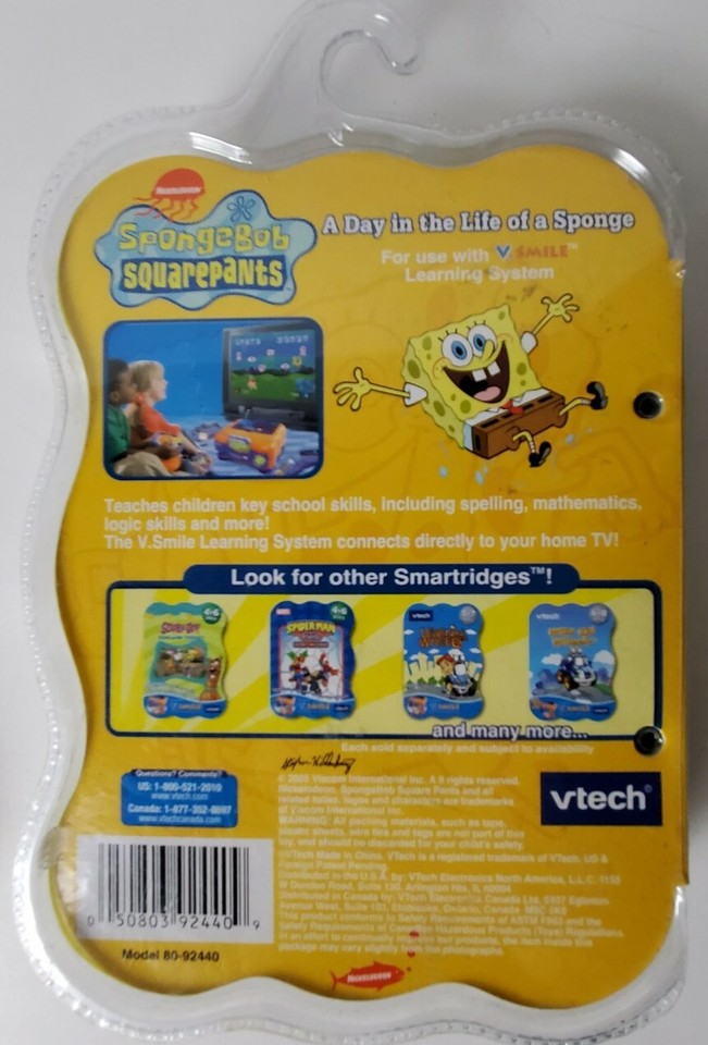 VTech Shrek Dragon's Tale VSmile + Spongebob Video Game lot 6-8 Years ...