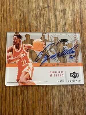 “Rare” 2002 Upper Deck UD glass signed Dominique Wilkins SP CERTIFIED ...