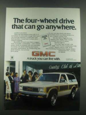 1985 GMC S-15 Jimmy Ad - Can Go Anywhere | eBay