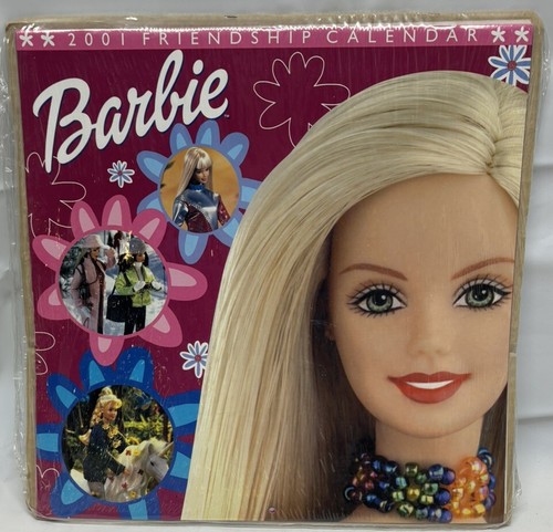 SEALED IN SHIPPER Vintage Barbie 2001 Friendship Wall Calendar w ...