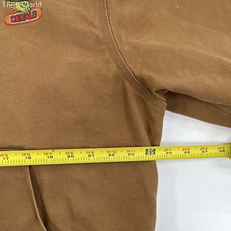 Carhartt Men's J131 Duck Active Jac Jacket Brown Hooded Work ...