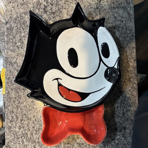 Vintage Felix the Cat Ceramic Chip Dip Server 16" Clay Art 1998 | eBay
