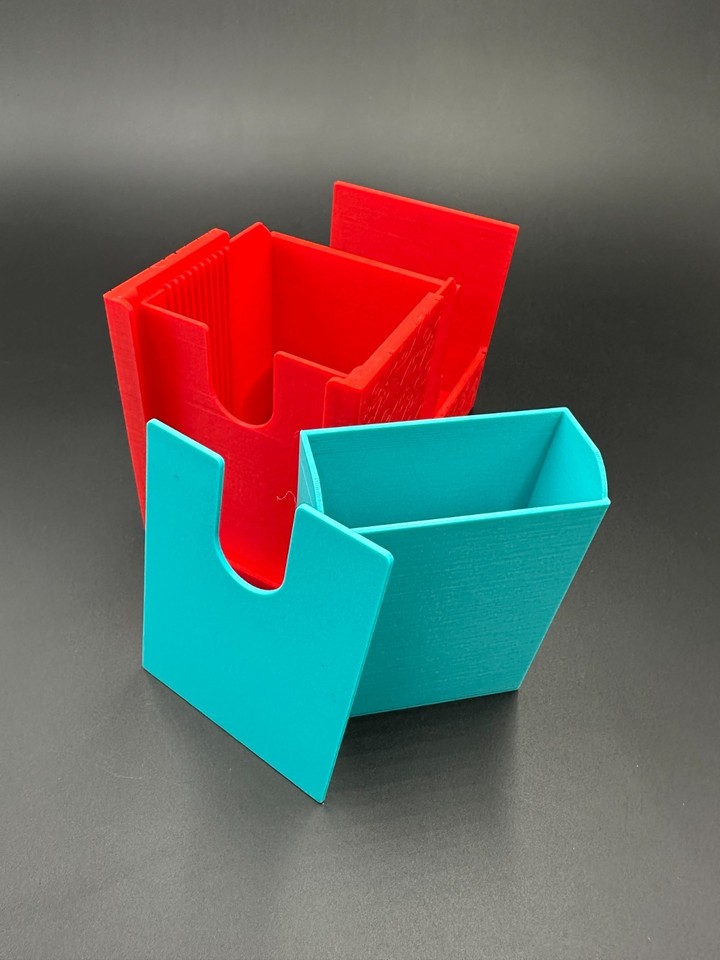 One Piece TCG Flame Flame Devil Fruit Pattern Magnetic Deckbox Red Blue ...