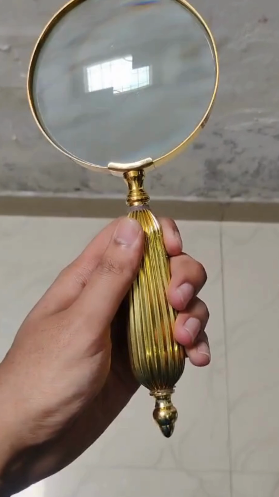 Antique Heavy Brass Magnifying Glass Solid Vintage Magnifier & Unique ...