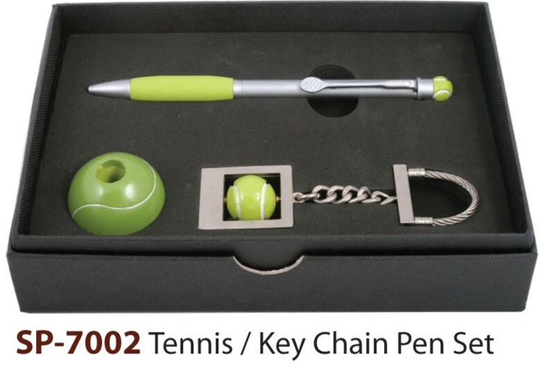 Metal Ballpoint Pen and Key tag with Pen Stand Boxed | eBay