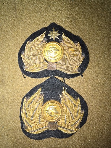 WWII Imperial Japanese Maritime Service Bullion Cap Badge Set of 2 | eBay