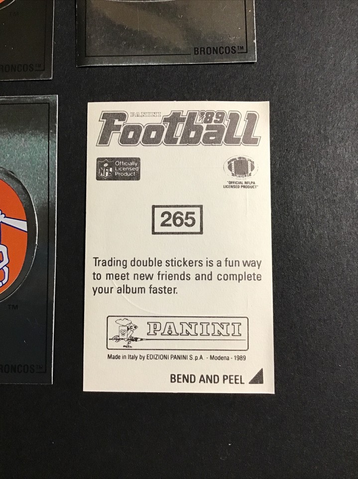 (4) Denver Broncos TEAM STICKERS - 1989 Panini NFL Sticker B115 | eBay