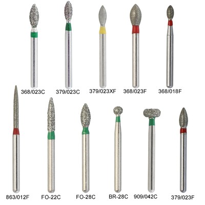 Dental Diamond Bur Football FG 368/023C 379/023 Egg Shape Coarse Fine ...