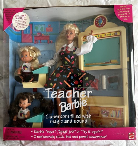 Rare 1995 Vintage Teacher Barbie Classroom Filled With Magic And Sound ...