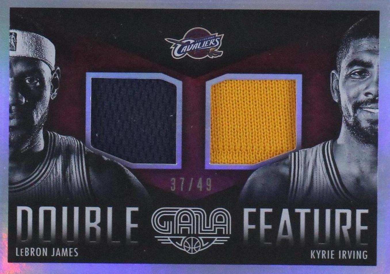 2014-15 Panini Gala - Double Feature Memorabilia LeBron James, Kyrie ...