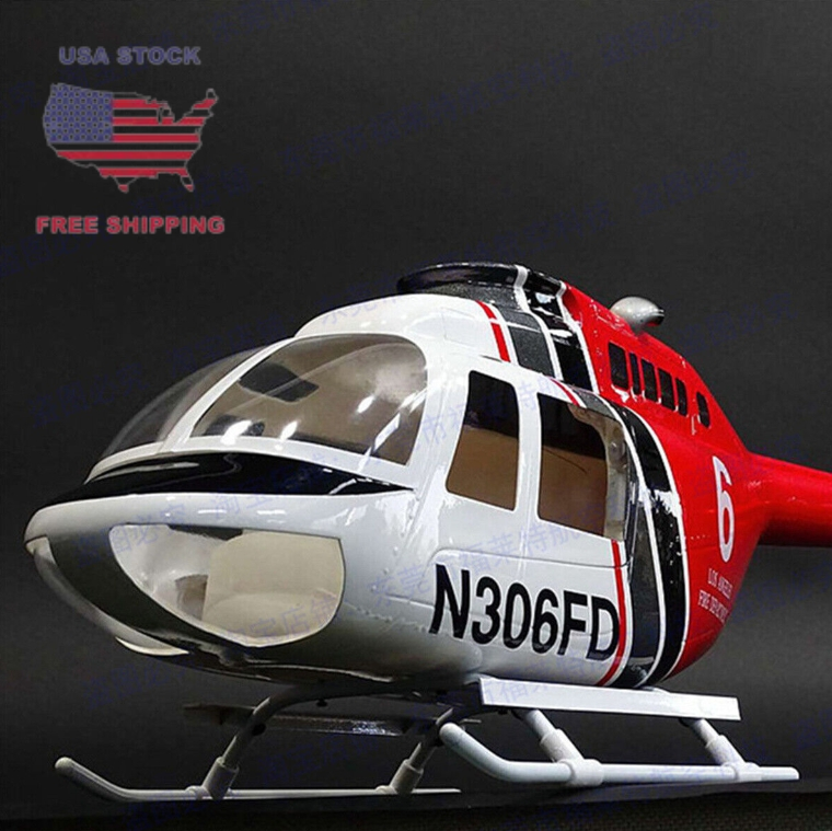 450 Size RC Helicopter Fuselage Pre-Painted for B206 Align T-REX450X/XL ...