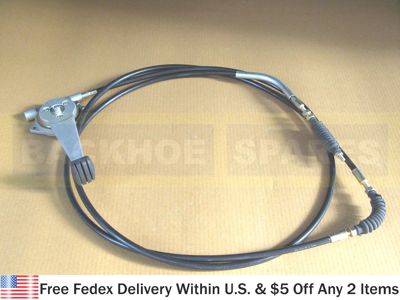 JCB PARTS - THROTTLE CABLE ASSEMBLY WITH LEVER & KNOB (PART NO. 334 ...